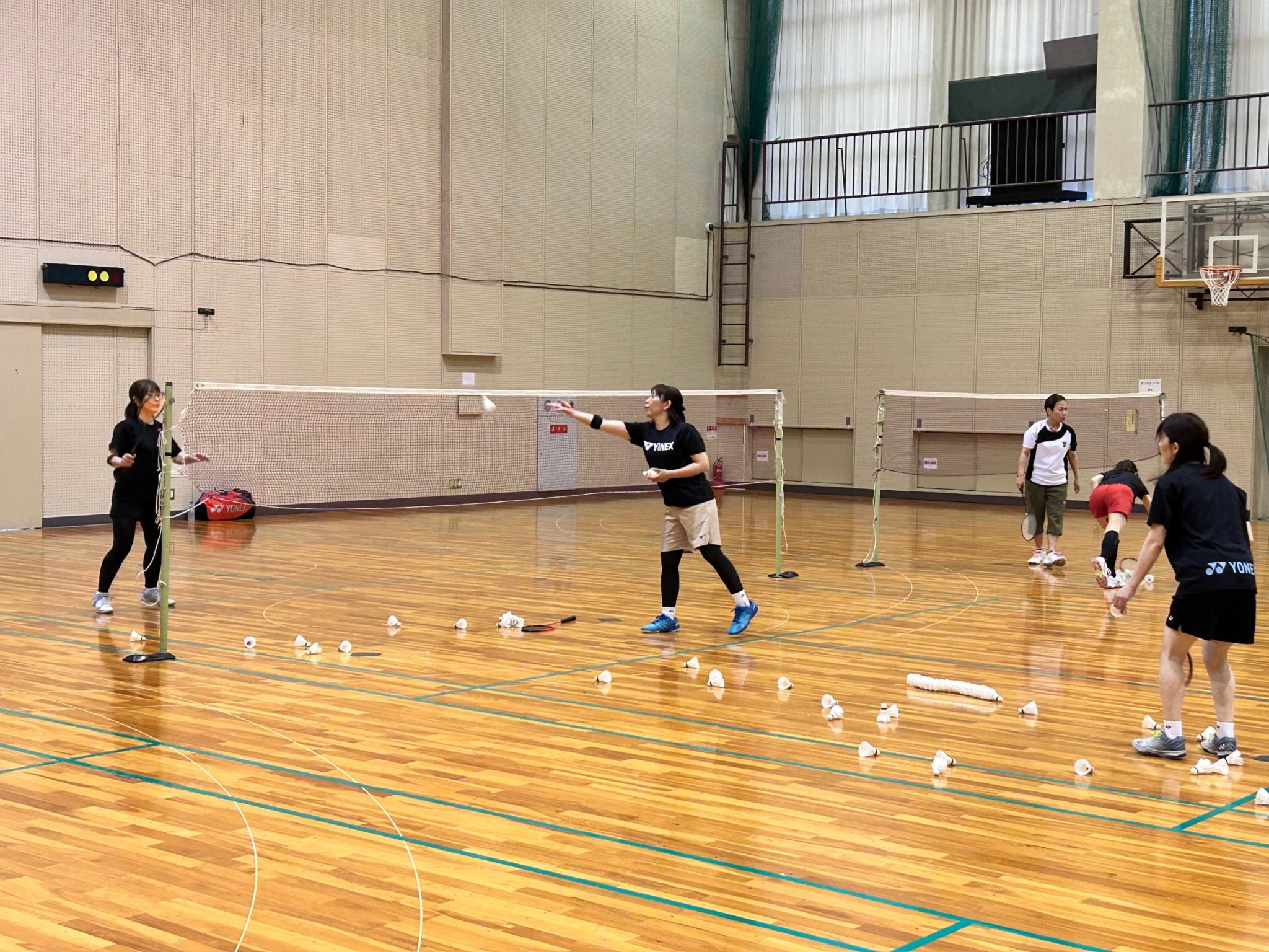 令和6年度バドミントン教室 一期教室風景 - ウカルちゃんアリーナ（滋賀県立体育館）